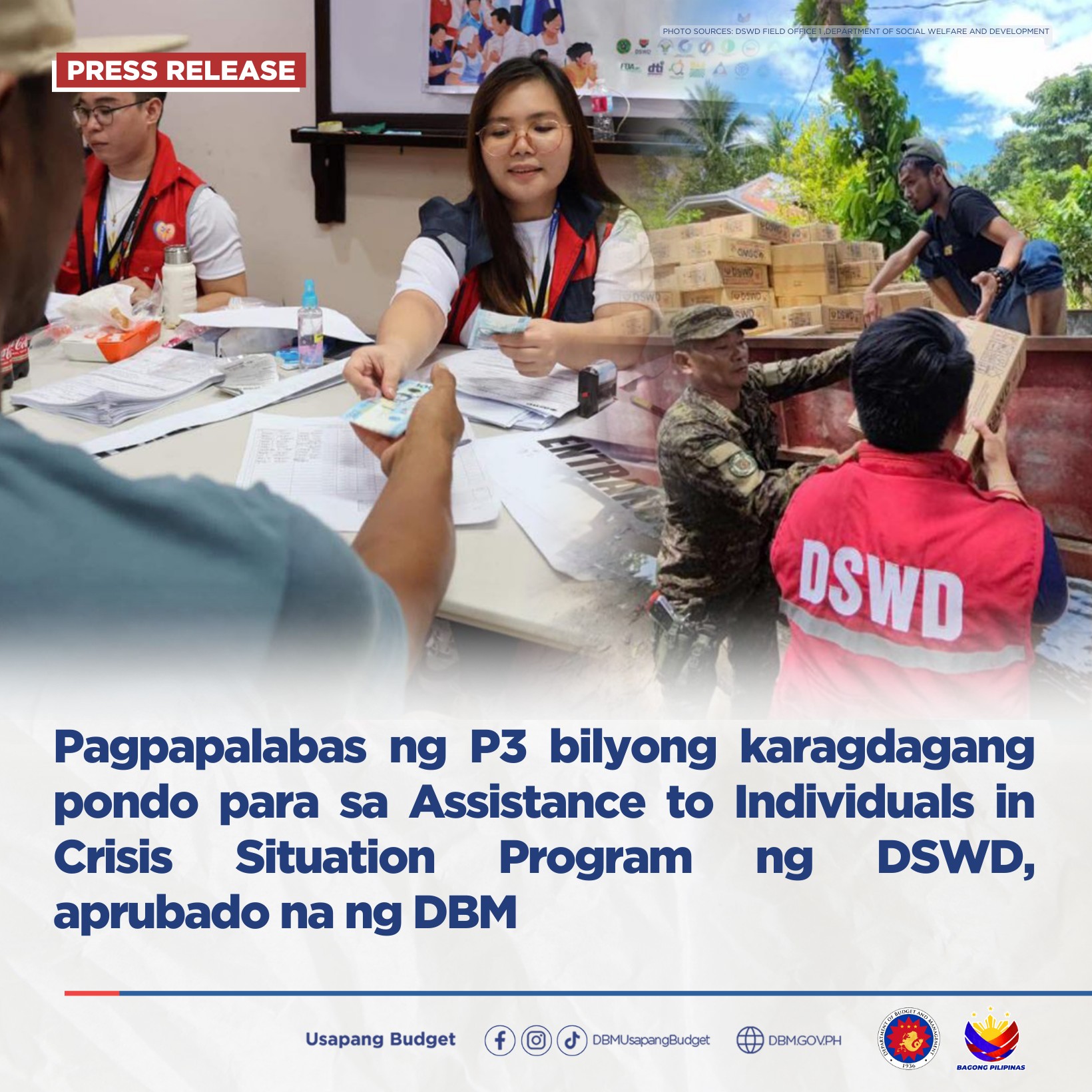 DBM approves release of P3 billion additional fund to sustain DSWD’s ... DBM approves release of P3 billion additional fund to sustain DSWD’s ...